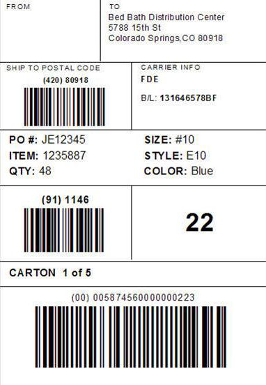 Shipping Label Format GS1 128 Acctivate Help