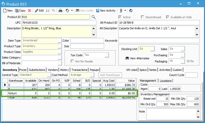 Setup and Utilize Return Warehouse for Damaged Goods | Acctivate Help